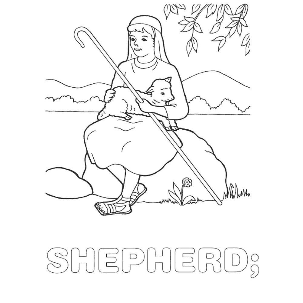 david the shepherd boy coloring pages