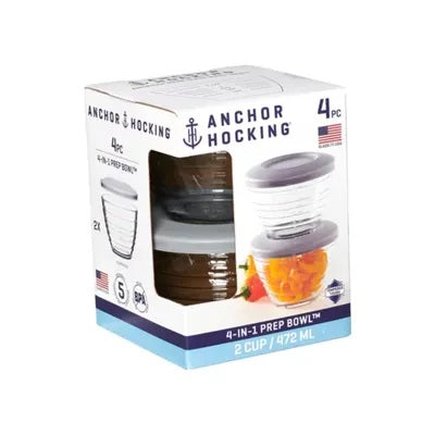 Anchor Hocking 4-in-1 2-Cup Prep Bowl Set 14254L20 – Good's Store Online