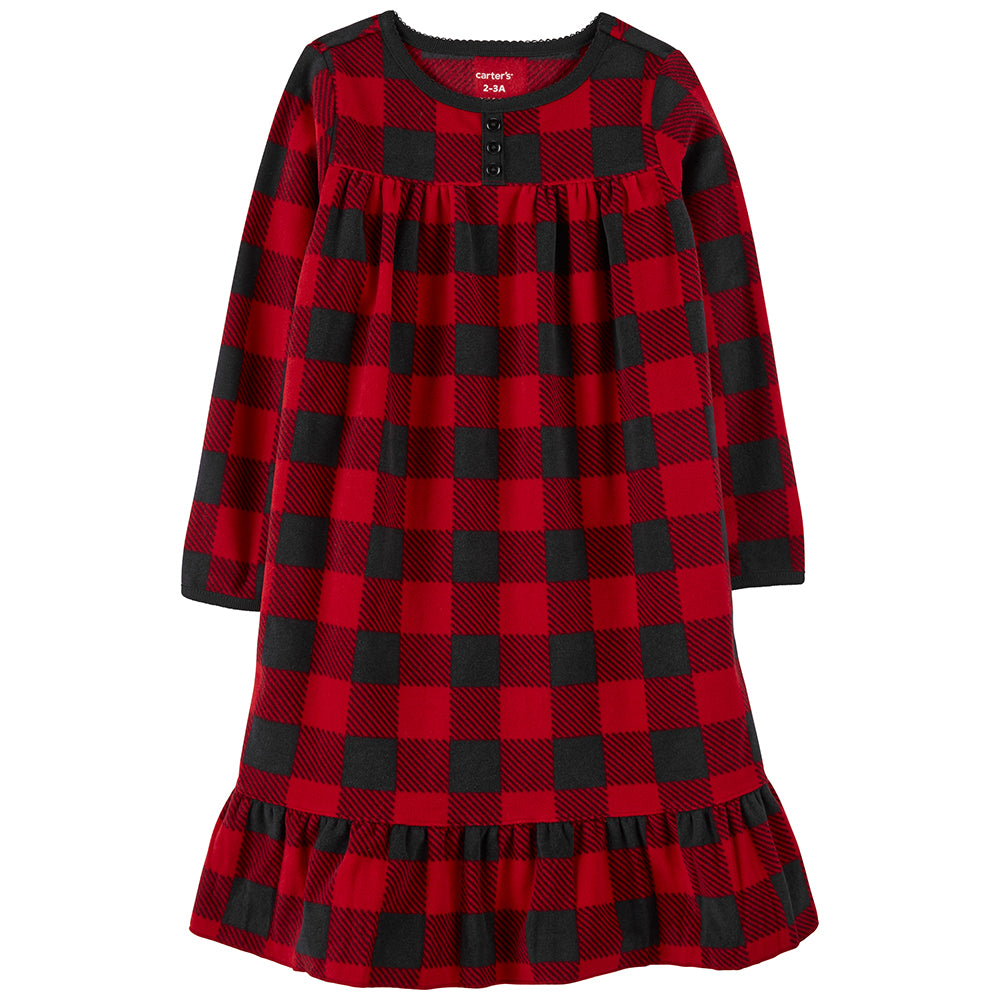 Carter's Girls' Buffalo Check Fleece Nightgown 3P863710 – Good's Store ...