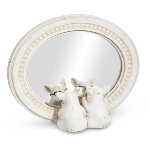 Raz Imports Pig with Glasses Mirrored Decor 4410182 – Good's Store Online