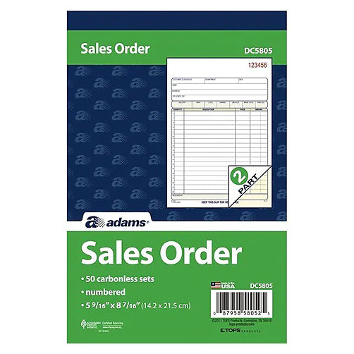 Adams Sales Order Book 58052-5 – Good's Store Online