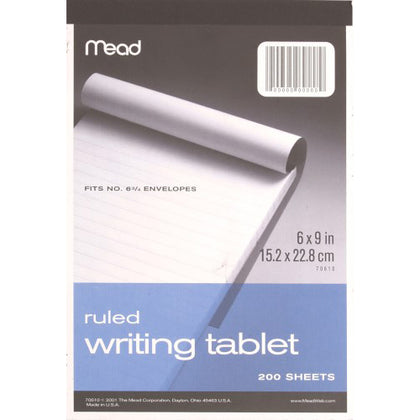 Mead 200-Sheet 6x9 Ruled Writing Tablet 70610 – Good's Store Online
