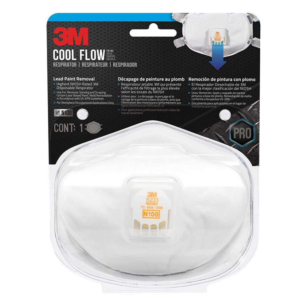 3M N100 Cool Flow Respirator Face Mask 8233PA1-B-PS – Good's Store Online