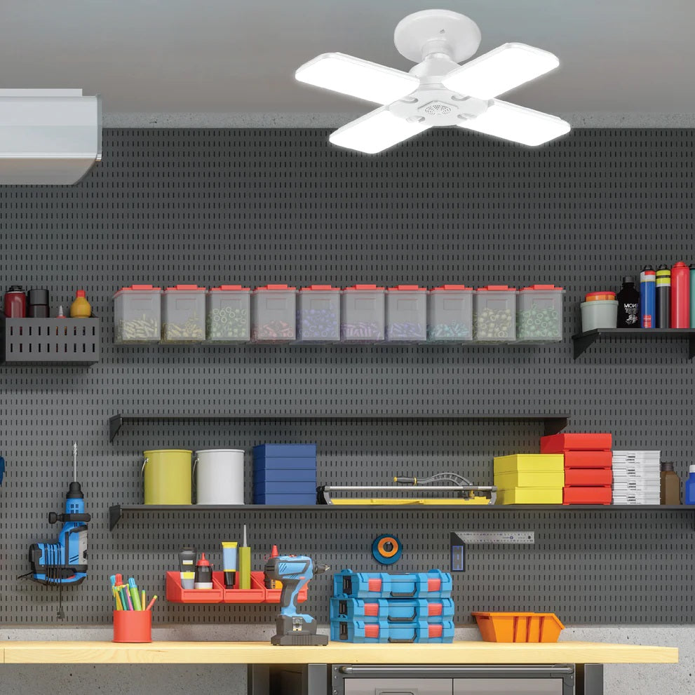 Feit 8000 Lumen Foldable LED Multi-Directional Panel Garage Light ...