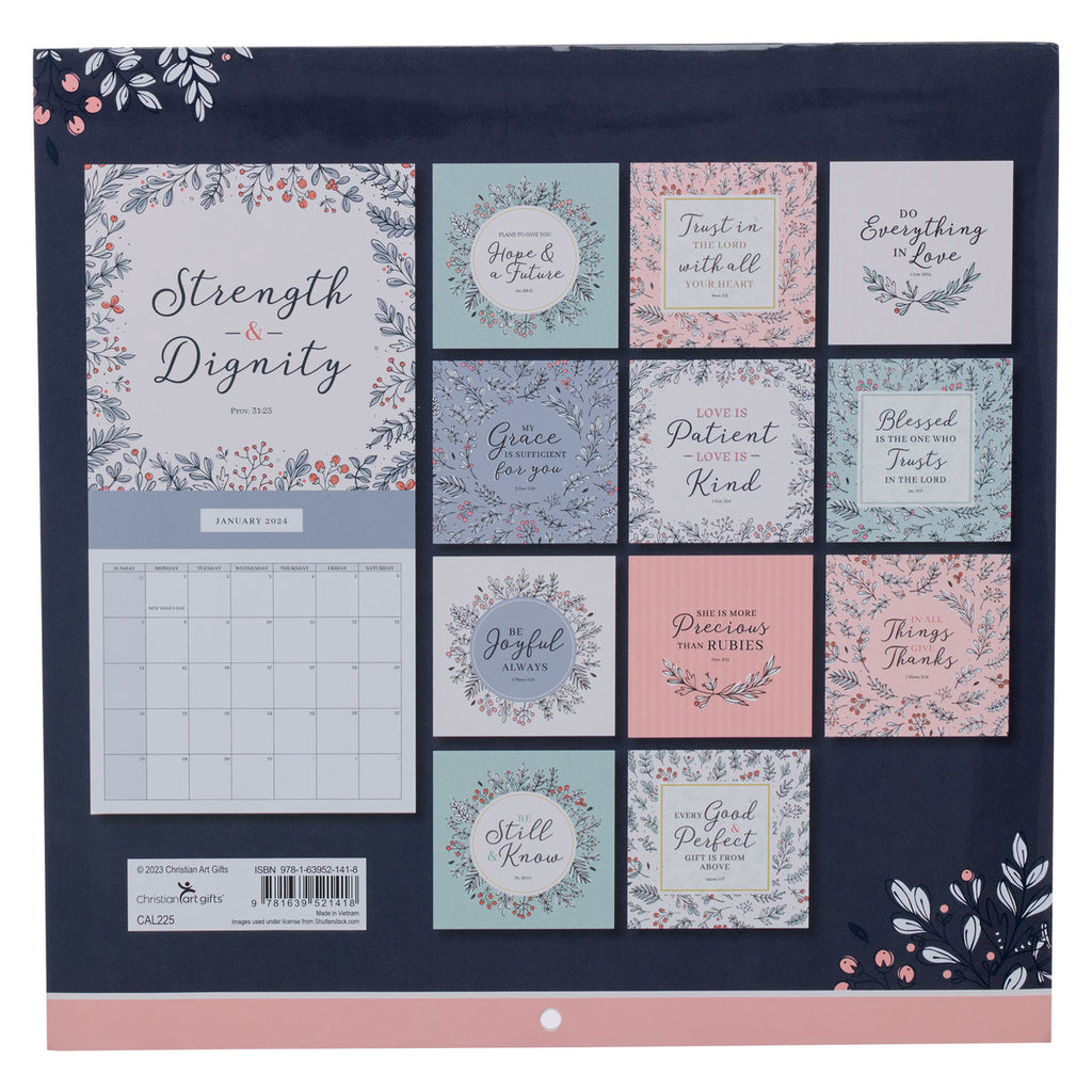 Christian Art Gifts 2024 All Things Through Christ Wall Calendar CAL225 ...