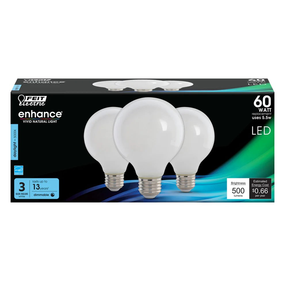 Feit 3-Pack 60W Enhance LED Light Bulbs G2560W9 – Good's Store Online