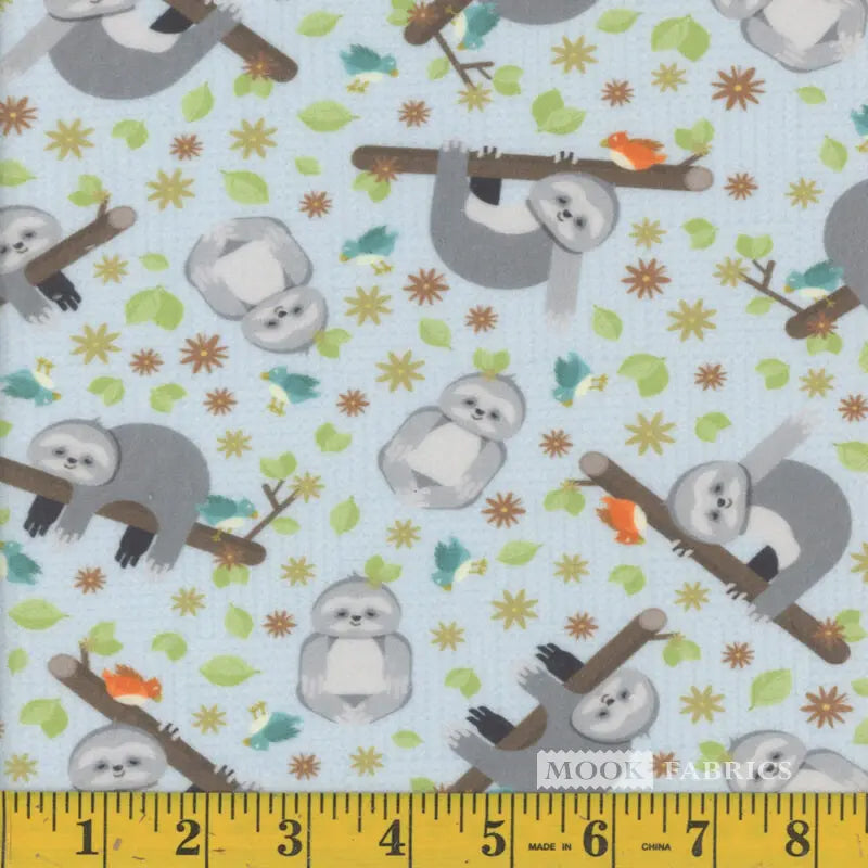 Mook Fabrics Sleepy Sloth Stretch Minky Fabric 120991 – Good's Store Online