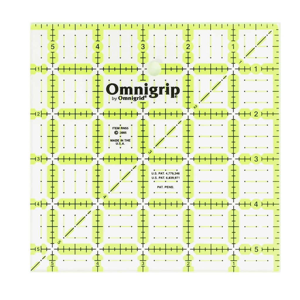 Omnigrid Non-Slip 5.5 in. Square Quilt Ruler, Neon RN-5 – Good's Store ...