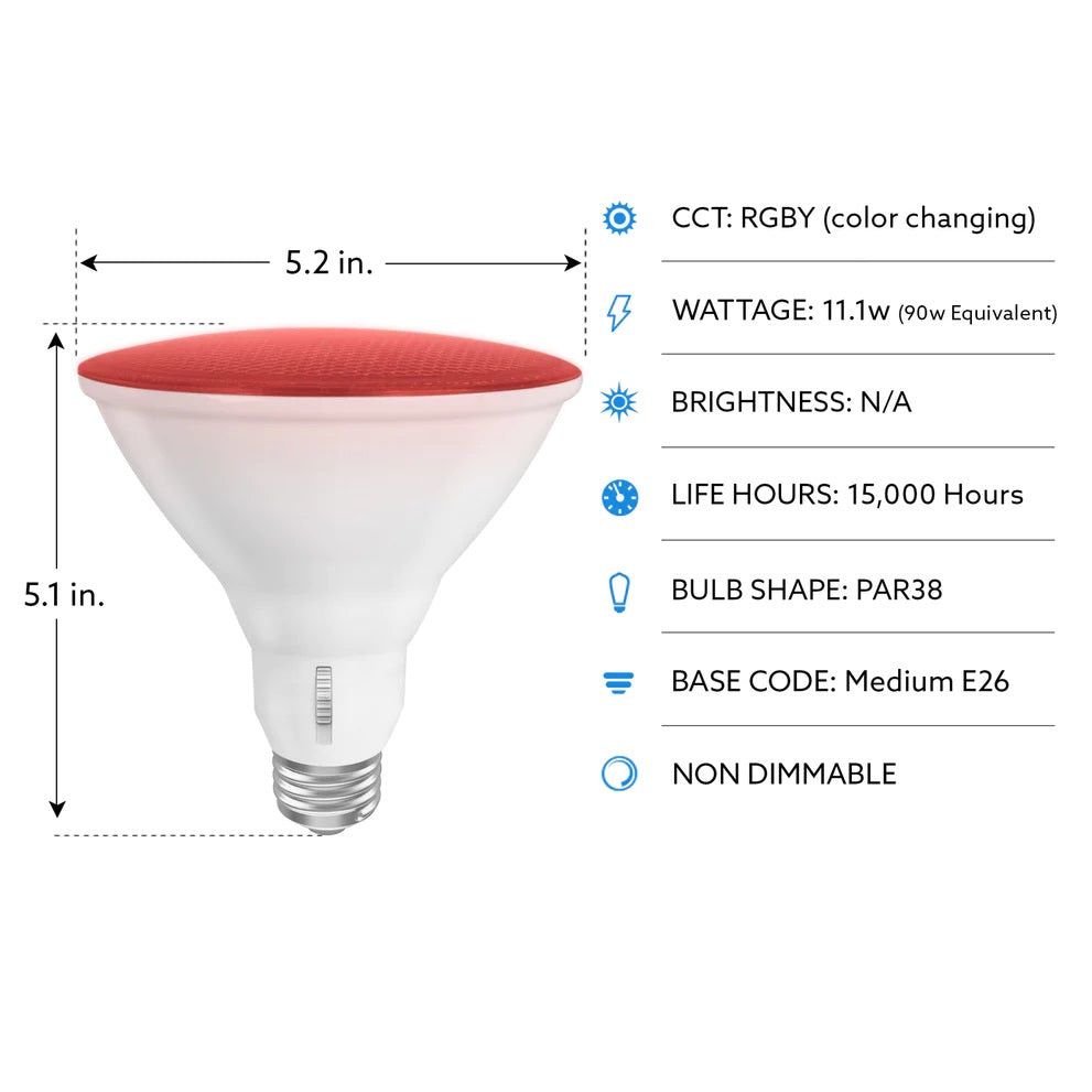 Feit 90W Color-Changing PAR38 LED Light Bulb PAR38RGBY6WYLED – Good's ...