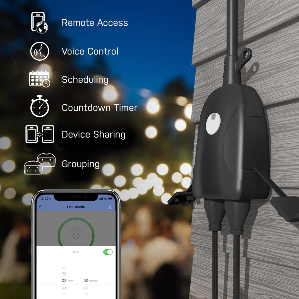 Feit Smart WiFi Dual Outlet Outdoor Plug PLUG/WIFI/WP – Good's Store Online