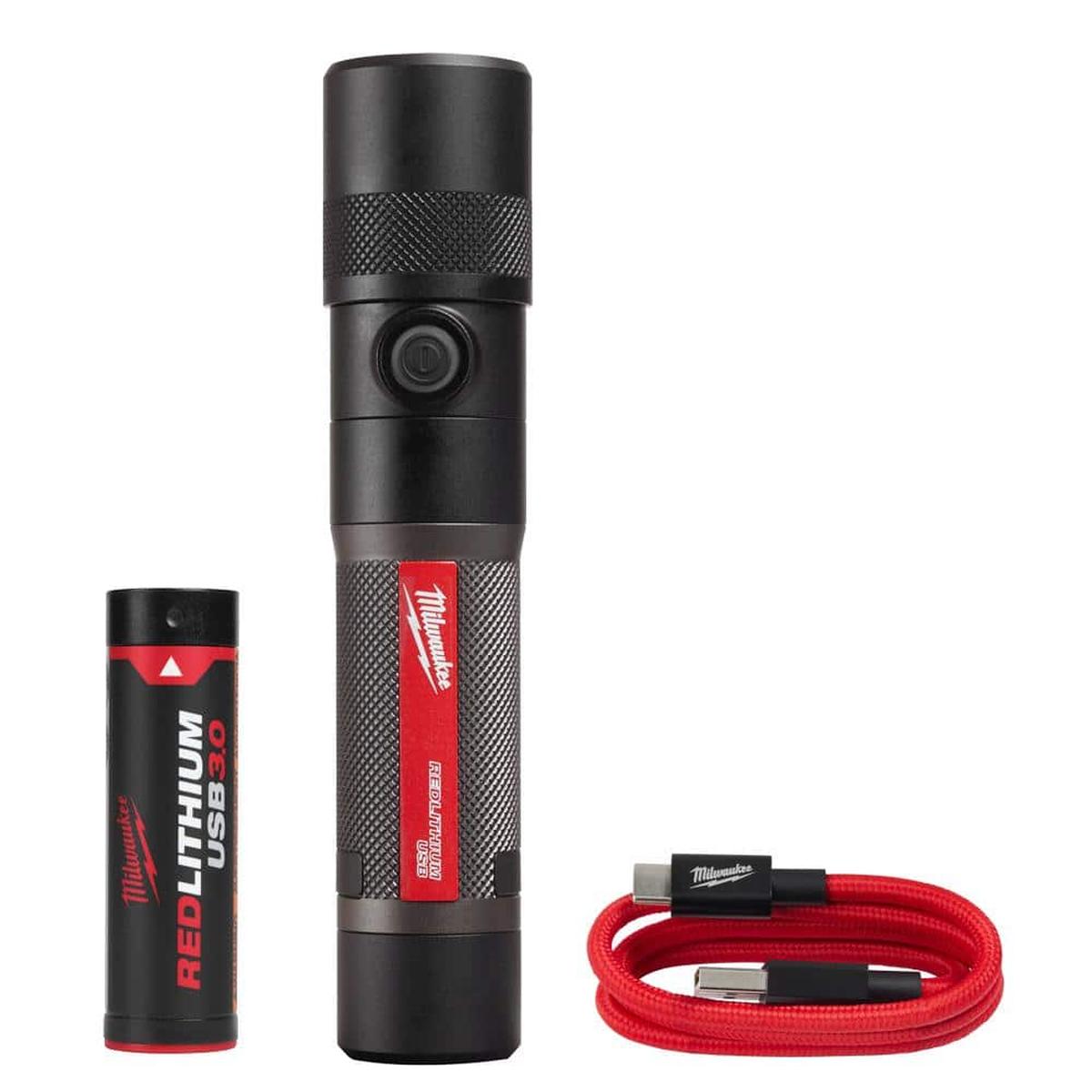 Milwaukee Redlithium Usb 1100L Twist Focus Flashlight – Good's Store Online