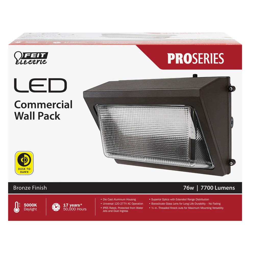 Feit 76W LED Commercial Wall Pack Security Light S15CWPK/850/BZ – Good ...
