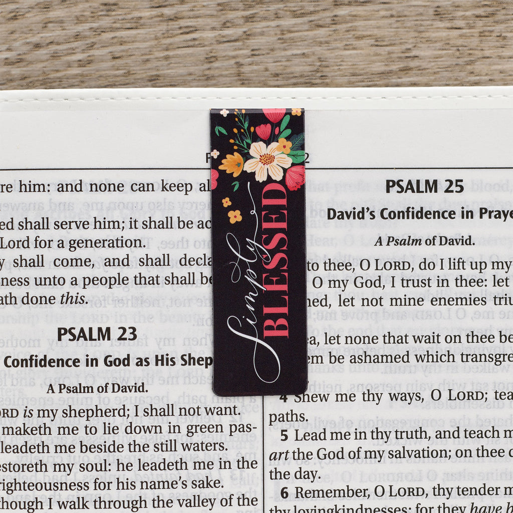 Christian Art Gifts Simply Blessed Magnetic Bookmark Set MGB074 – Good ...