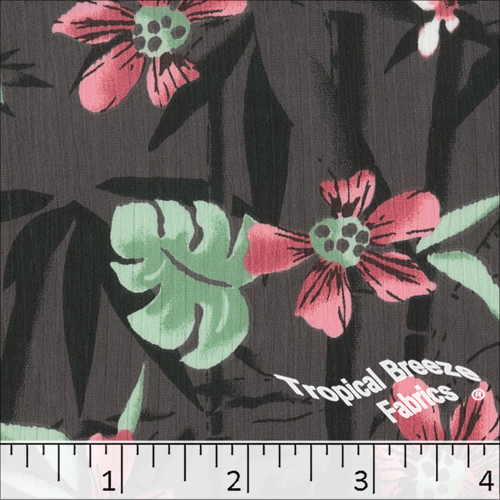 Tropical Breeze Fabrics Yoryu Large Floral Print Polyester Dress Fabric ...