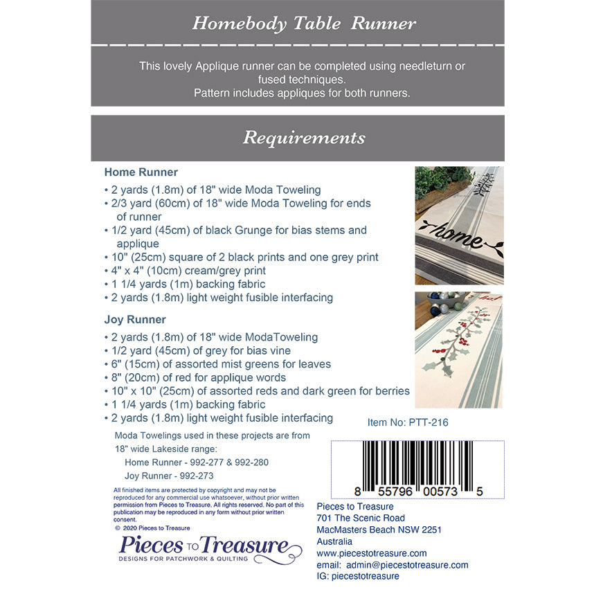 Moda Fabrics Homebody Table Runner Pattern PTT-216 – Good's Store Online