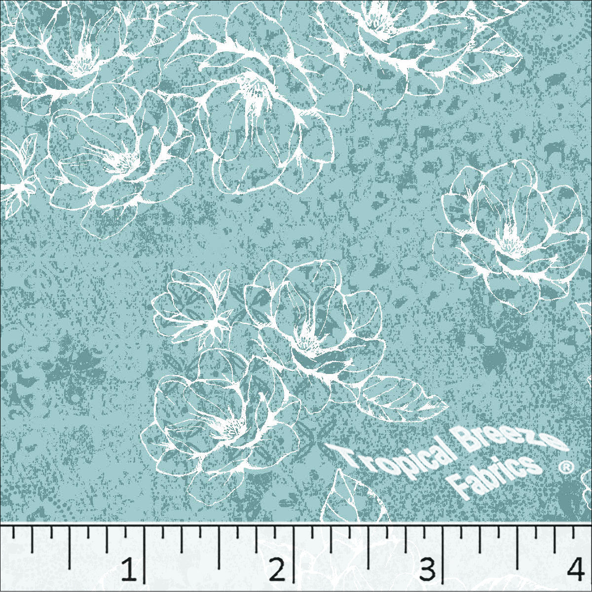 Tropical Breeze Fabrics Standard Weave Large Floral Print Dress Fabric ...