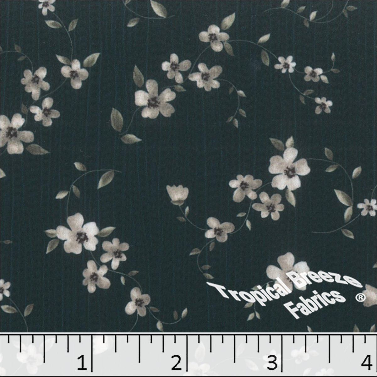 Tropical Breeze Fabrics Sweet Cream Floral Print Polyester Fabric ...