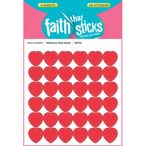 Faith That Sticks Mini Red Heart Stickers 92752 – Good's Store Online