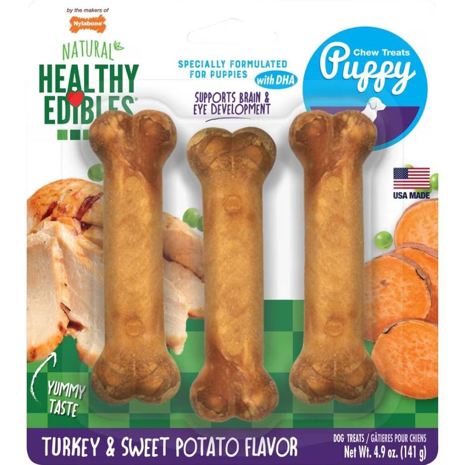 Nylabone Healthy Edibles Turkey & Sweet Potato Bones N402VP – Good's ...