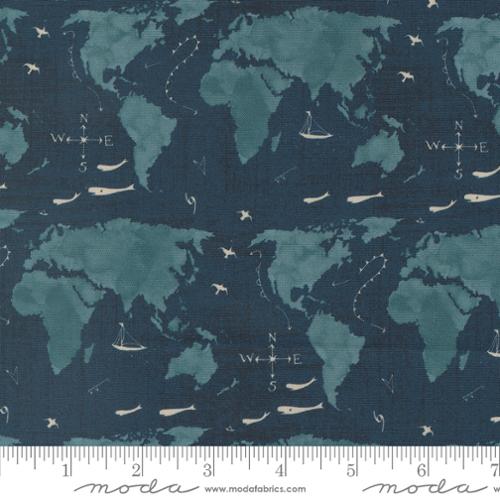 Moda Longshore Collection World Map Cotton Fabric 24611 – Good's Store ...
