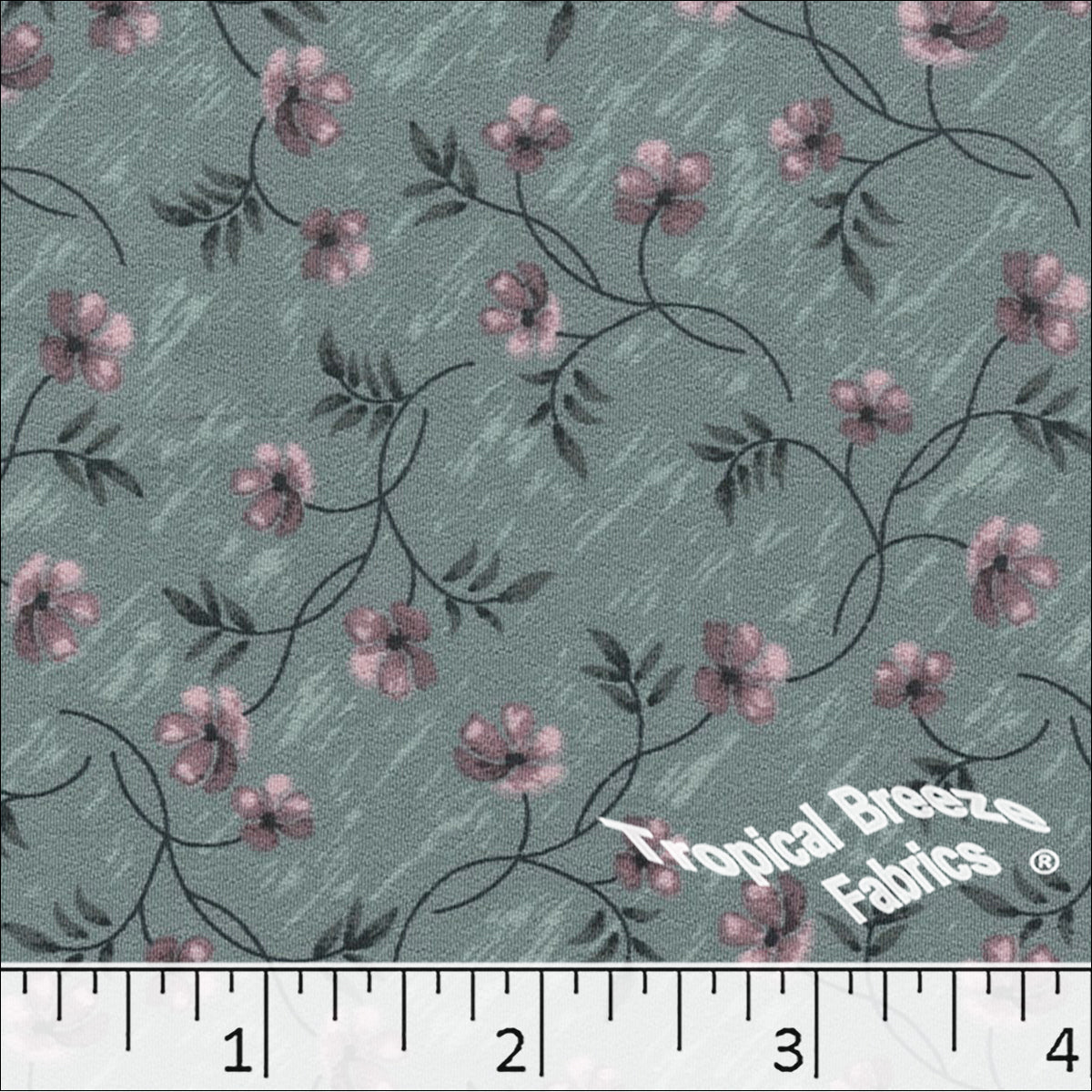Tropical Breeze Fabrics Koshibo Floral Print Polyester Fabric 048611 ...