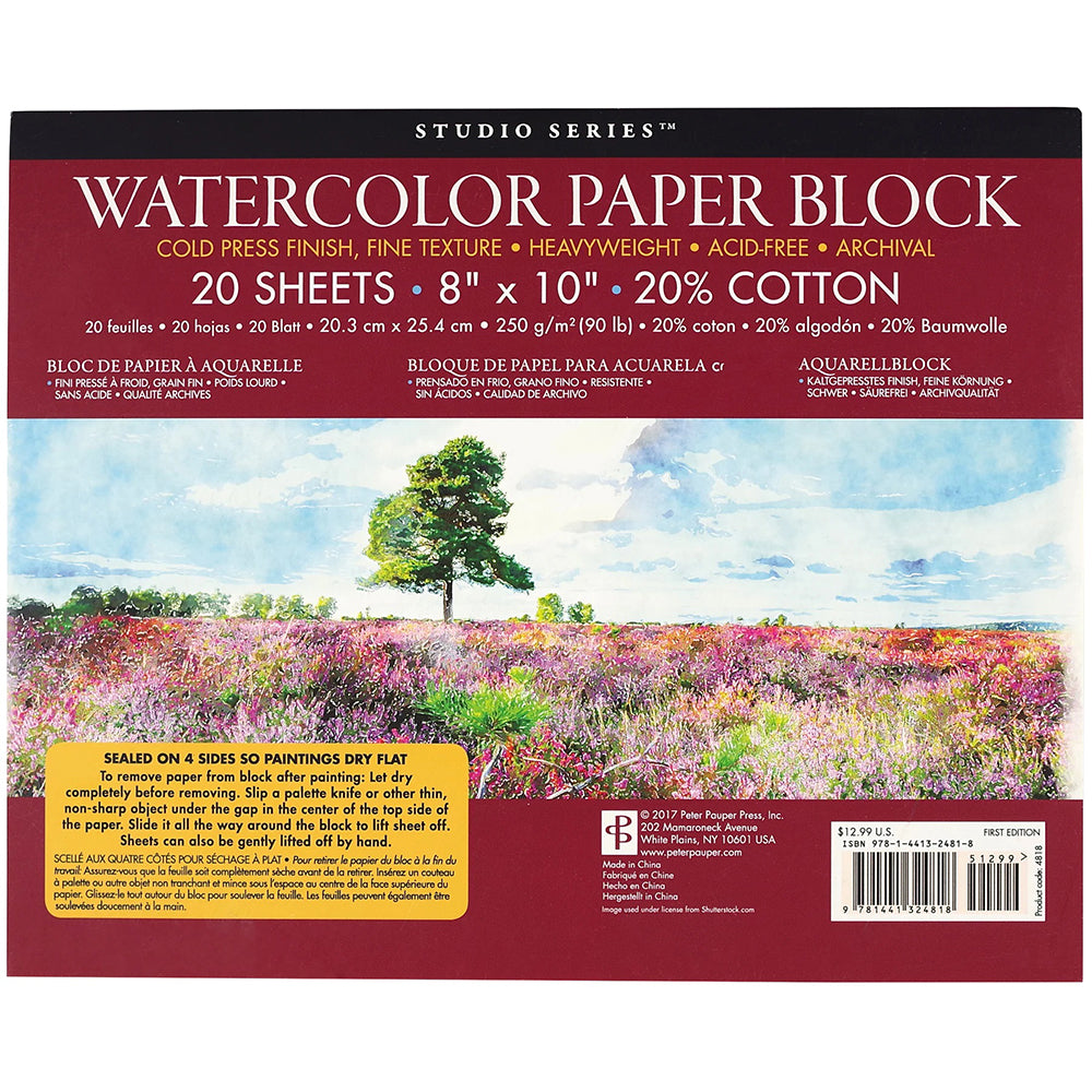 Peter Pauper Press Studio Series Watercolor Paper Block 324818 – Good's ...