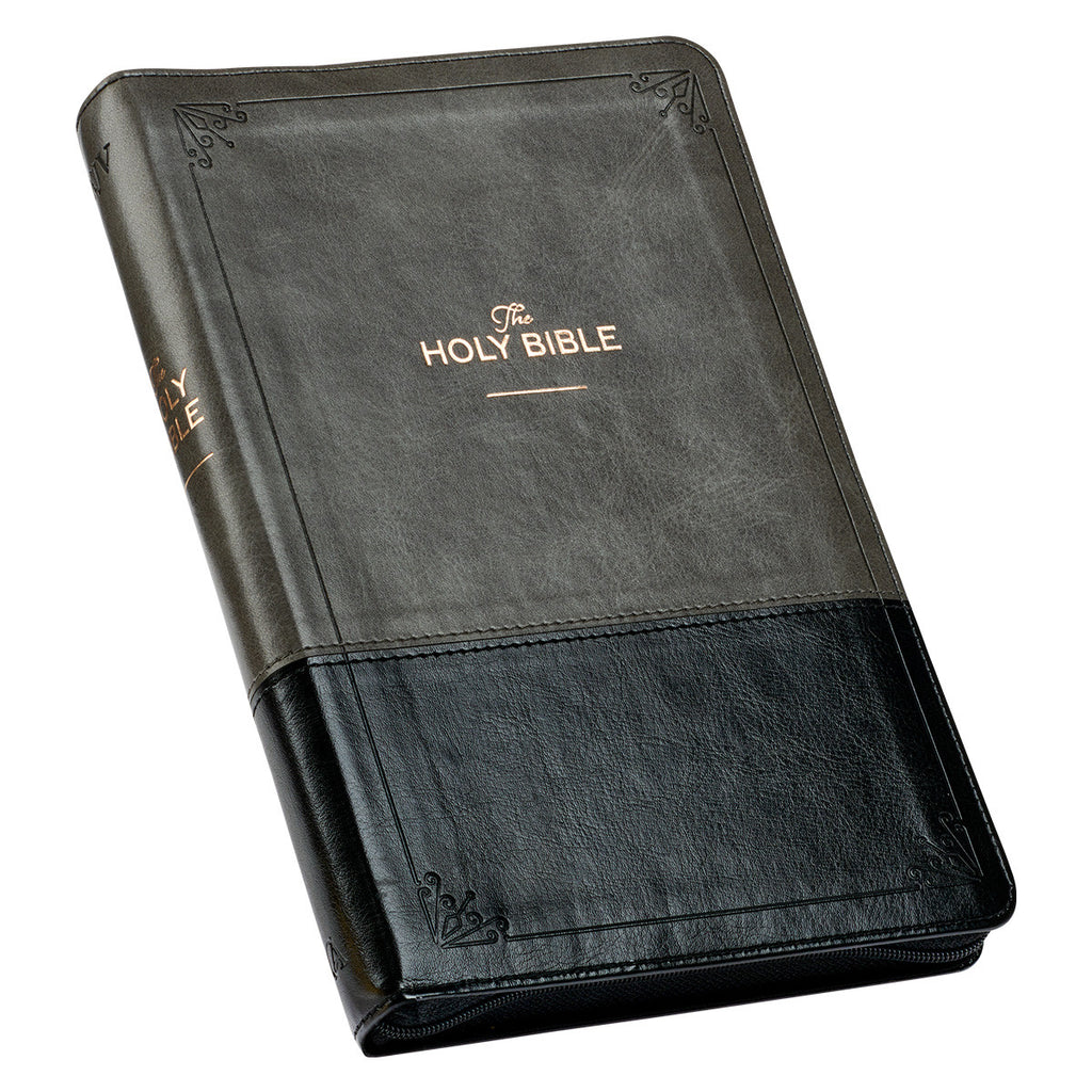 Christian Art Gifts KJV Gray And Black Gift Bible KJV174 – Good's Store ...